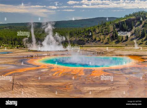 The Grand Prismatic Spring In Yellowstone National Park Is The Largest
