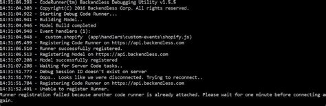 Unable To Debug Coderunner Js Server Code Backendless Support