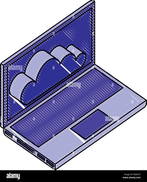 Laptop Computer Cloud Storage Network Data Vector Illustration Stock Vector Image And Art Alamy
