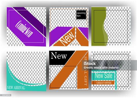 소셜 미디어 포스트 프로 모션 브랜드 패션에 대 한 최신 유행 편집 가능한 사각형 추상 기하학적 배너 템플릿 이야기 스트리밍 디자인에 대한 스톡 벡터 아트 및 기타 이미지