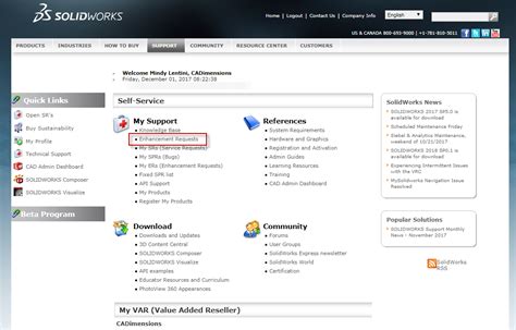How To Submit An Enhancement Request For SOLIDWORKS