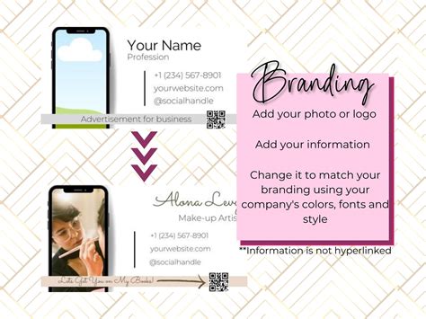 QR Code Email Signature Template Editable Canva Minimalist Design Makeup Artist Gmail