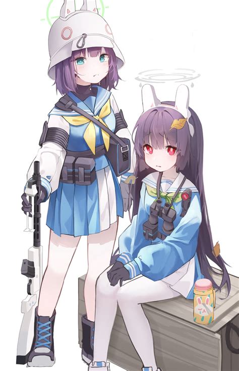 Miyu And Saki Blue Archive Drawn By E Name Danbooru