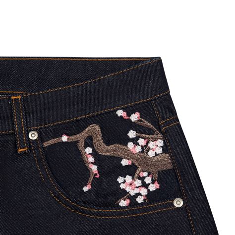 Blossom Indigo Raw Jorts Derschutze