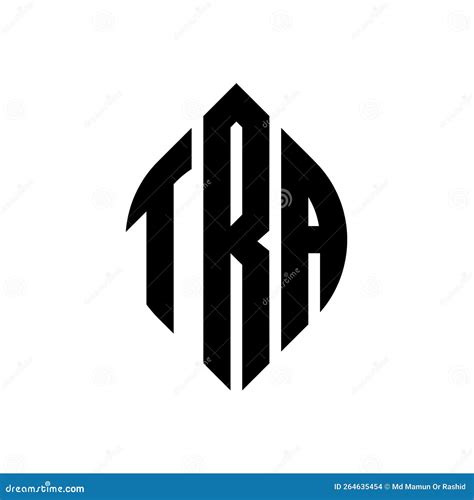 Tra Circle Letter Logo Design With Circle And Ellipse Shape Tra