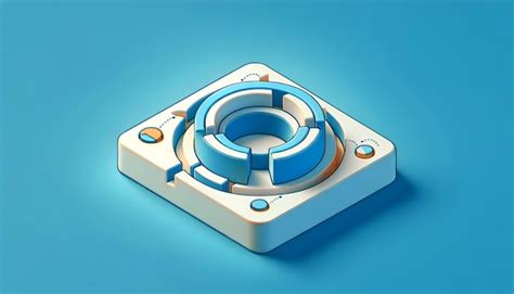 3d Flat Icon As Strategy Symbol With Space For Text On A Blue