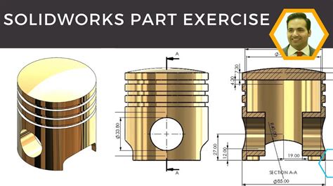 SolidWorks Piston Design Tutorial and Real-World Engine Simulation | Part No 10 - YouTube