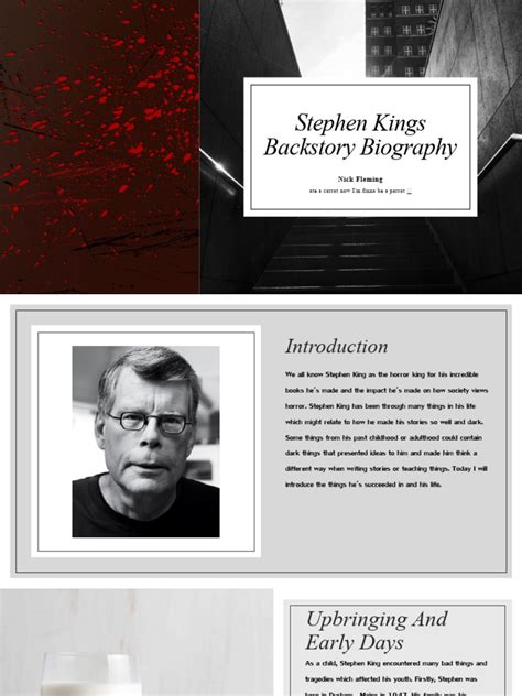 Stephen Kings Life And Career Overview Pdf Stephen King
