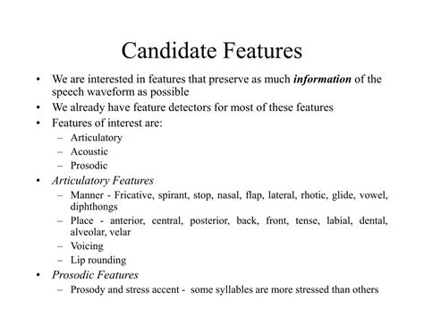 Ppt Automatic Identification And Classification Of Words Using Phonetic And Prosodic Features