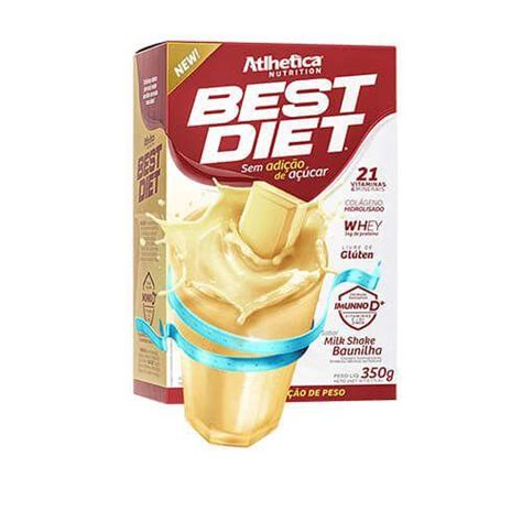 atlhetica best diet milk shake baunilha 350g casa cerealista