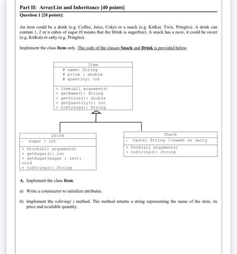 Solved Part Ii Arraylist And Inheritance [40 Points