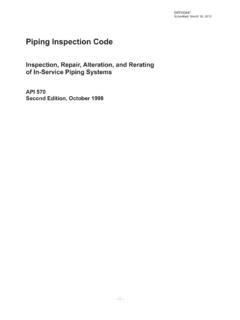 Piping Inspection Code Piping Inspection Code Pdf PDF PRO