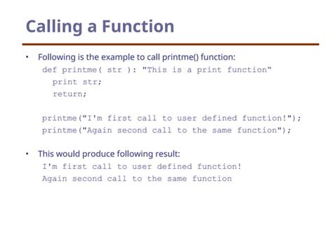 Powerpoint Presentation For Python Functions Ppt