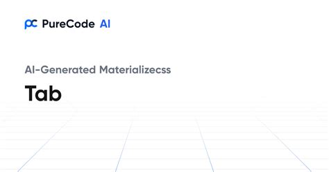 Build Great Materializecss Tab Components Faster Using Ai Tools