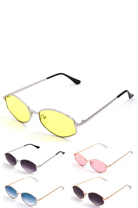 Multi Thin Multi Color Lens Fashion Sunglasses