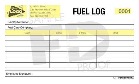 Fuel Slip Template Printable Slip Templates