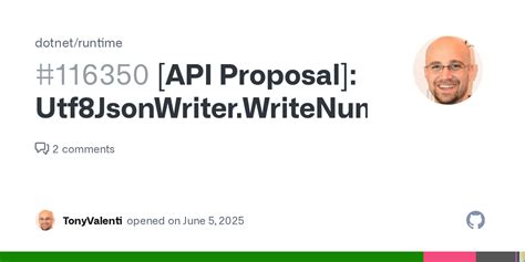 Api Proposal Utf8jsonwriterwritenumbervalueornull · Issue 116350