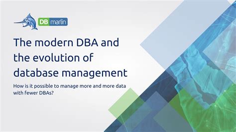 The Modern Dba And Database Management Application Performance Ltd