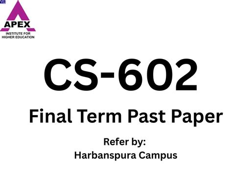 Cs602 Final Term Past Papers