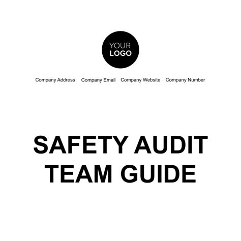 Safety Audit Team Guide Template Edit Online And Download Example