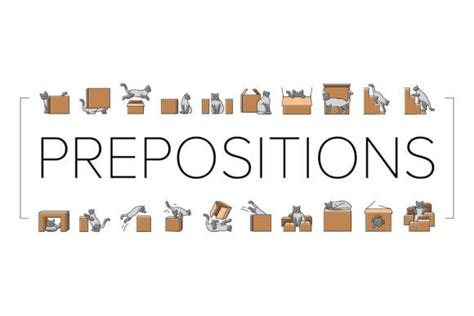 Preposition English Language Icons Set Graphic By Stockvectorwin