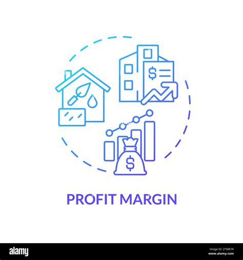 2d Thin Line Gradient Icon Profit Margin Concept Stock Vector Image And Art Alamy