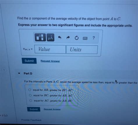 solved find the x component of the average velocity of the