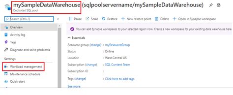 Quickstart Create A Workload Classifier Portal Azure Synapse
