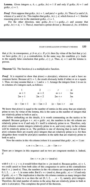 Elementary Number Theory Beginner Proof That Eulers Totient