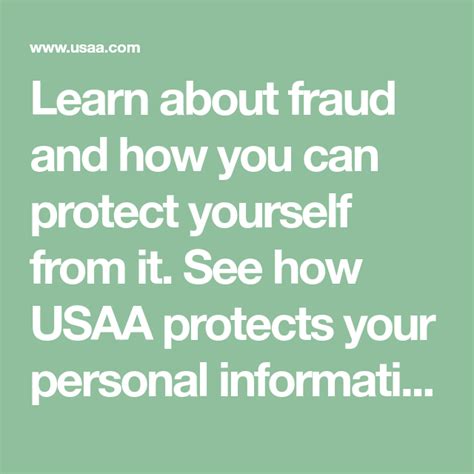 Protect Yourself From Fraud With Usaa