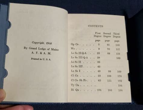 1948 Freemasons Official Cipher Code Book Grand Lodge Masonic Temple