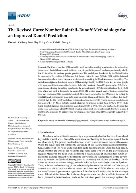 pdf the revised curve number rainfall runoff methodology for an