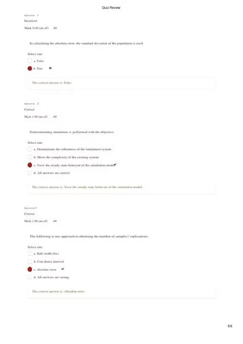 Quiz Computer Science Steady State Model Simulation Edubirdie