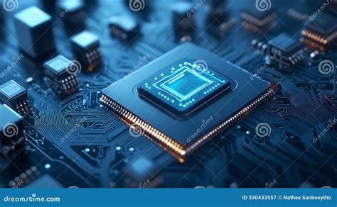 Advanced Gpucpu Microchip For Ai Technology Close Up On Powerful Advanced Gpucpu Microchip For Ai Technology Close Up On Powerful