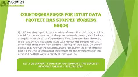 PPT A Proper Guide To Troubleshoot Intuit Data Protect Has Stopped Working Issue PowerPoint