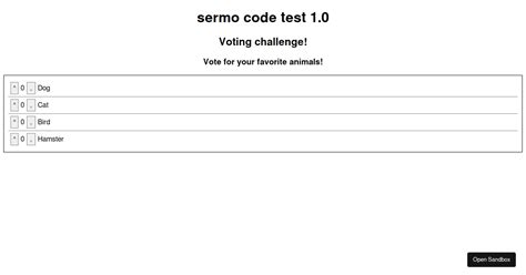 Sermo Code Test 10 Codesandbox