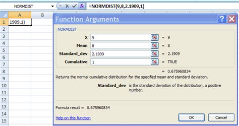 EXCEL Probability Distributions