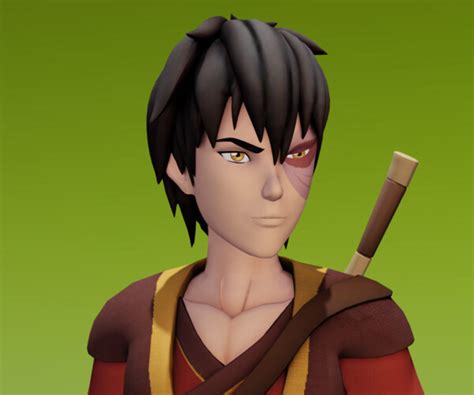 Artstation Zuko Animated Character 3d Model Resources