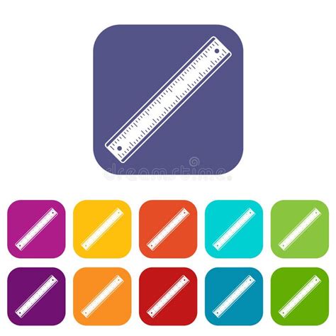 Ruler Icons Set Isometric Style Stock Vector Illustration Of Centimeter Protractor 171703332