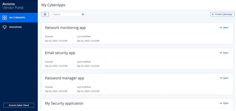 Build A New Applications On Acronis Cyber Protect Cloud Platform