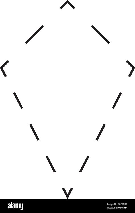 Kite Shape Dashed Symbol Vector Icon For Creative Graphic Design Ui Element In A Pictogram