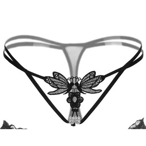 Crotchless Butterfly G String Sheer And Skimpy Black Depop