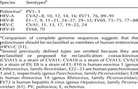 Enterovirus Molecular Detection And Typing Reviews And Research In Medical Microbiology