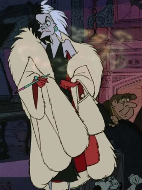 Cruella De Vil 101 Dalmatians Shearling Costume Coat Leather Moto Jacket