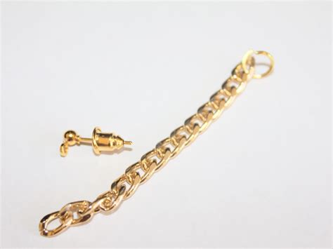How To Make Chain Earrings With Gold Chunky Chain