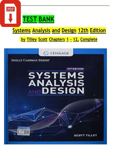 Test Bank Systems Analysis And Design 12th Edition All Chapters 1 To 12 Complete Verified Editon