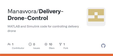 GitHub Manavvora Delivery Drone Control MATLAB And Simulink Code For Controlling Delivery Drone