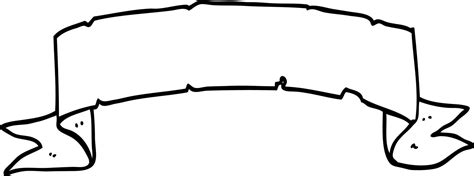 Line Drawing Cartoon Scroll Banner 12235831 Vector Art At Vecteezy