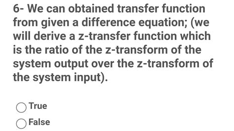 Solved 6 We Can Obtained Transfer Function From Given A Chegg Com