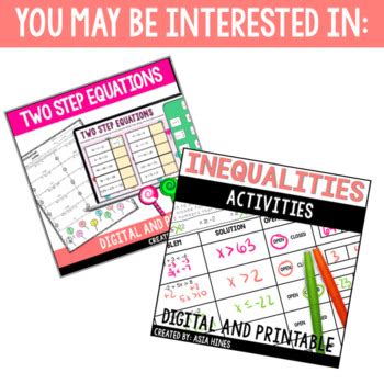 One Step Inequalities Word Problems Worksheet By The Sassy Math Teacher